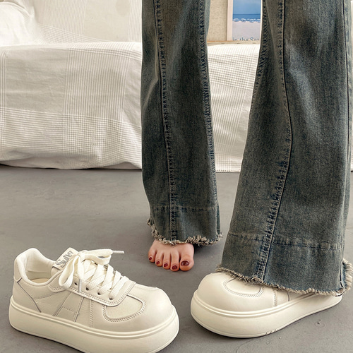 高級感たっぷり厚底白靴レディースマドレーヌ2025超人気新作爆型