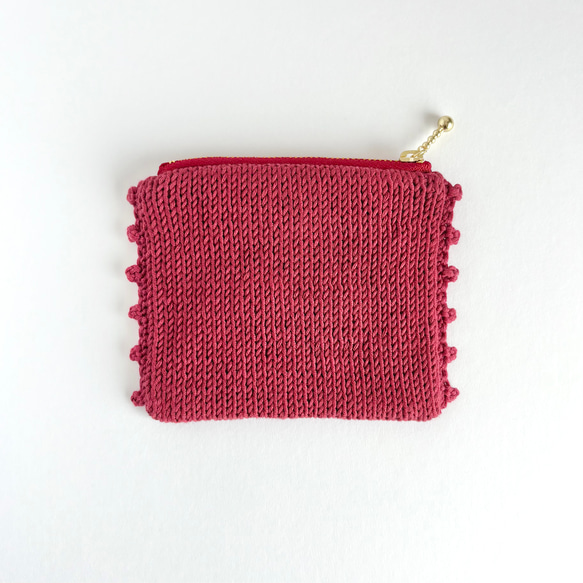 クラシカルなちいさなバラ のちいさなポーチ wine ポーチ pulla あまくおいしいニットのお店 通販 19712191｜Creema(クリーマ)