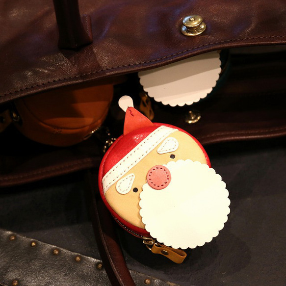 超早割クリスマス2025 セット サンタクロース ＆ トナカイ 丸型ポーチ チャーム ゴルフボールケース 期間限定 ポーチ gonzi leather 通販 19754252｜Creema(クリーマ)