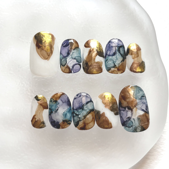 深海に眠る鉱石nail tip ネイルチップ（つけ爪） Harekaze Nail 通販 19776204｜Creema(クリーマ)