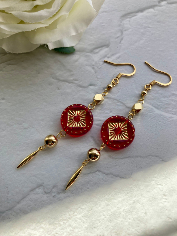 p251 アンティークロングピアス ピアス（フック・チェーン） HKH accessory 通販 19786771｜Creema(クリーマ)