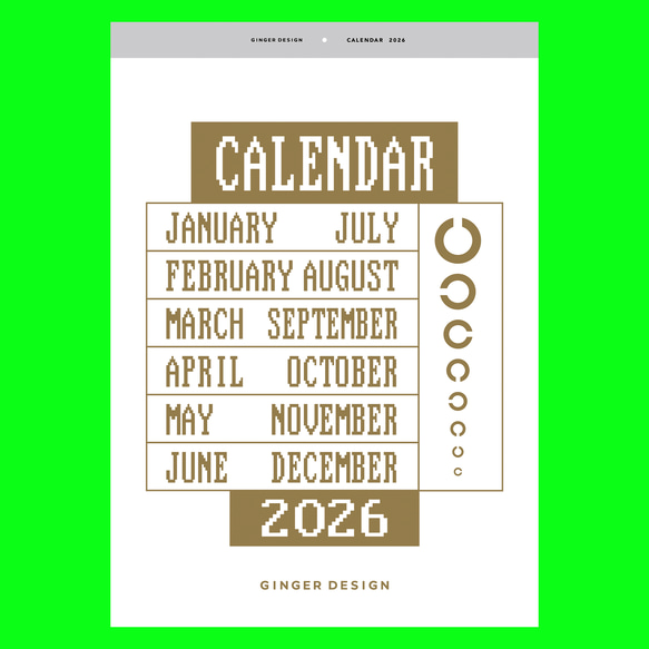 【NEW】2026 CALENDAR（11月上旬から順次発送） カレンダー PULL（ご祝儀袋） 通販 19871026｜Creema(クリーマ)