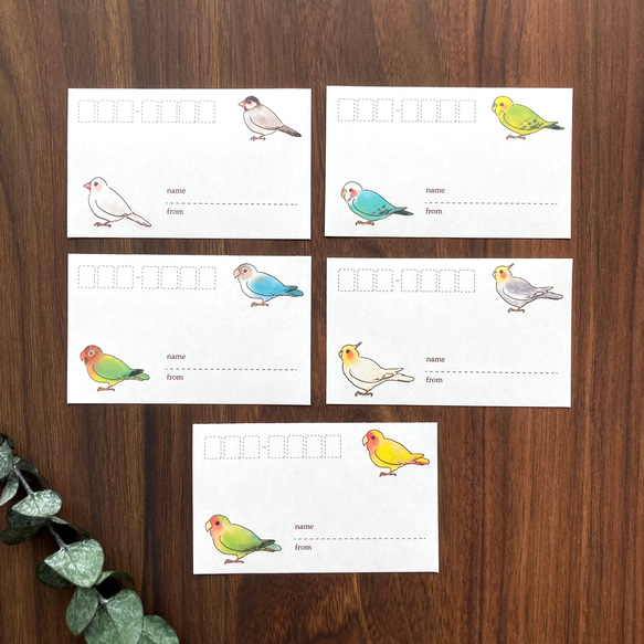 Mailing Label "Bird"｜インコ・小鳥の宛名シール シール・ステッカー littlebrilliantdays 通販 ...