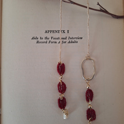深紅の連珠ラリエット Shinku no Renju Lariat Crimson Beaded Garland ネックレス・ペンダント Bana87 通販 19883643｜Creema(クリーマ)