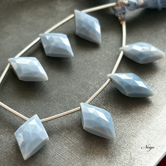 ブルーオパールAA++ ダイヤカット 15×10cm 1粒 天然石パーツ 天然石 Neige＊アクセサリー素材 通販 19886063 ...