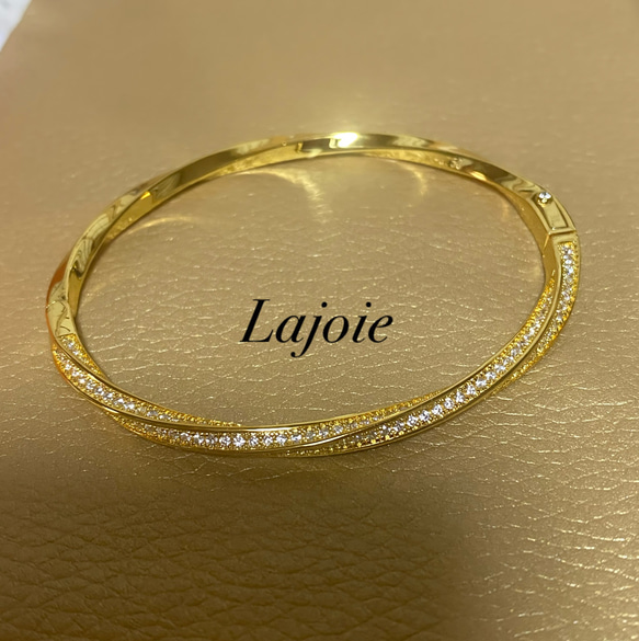 SONA 人工ダイヤ twist Argent ブレスレット ゴールド Bracelet silver925 バングル・リストバンド LA-J jewelry 通販 19906441 ...