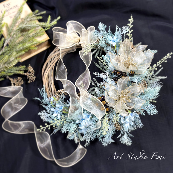 Winter wheeth "Snow Magic" ＊クリスマス＊ギフト リース Art Studio Emi 通販 19993162 ...
