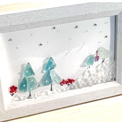 creema 2025 クリスマス シーグラスアート シマエナガ 一点物 立体・オブジェ 手芸作家 cantabile 通販 20027079｜Creema(クリーマ)