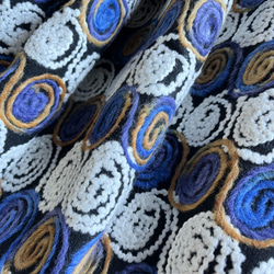 フリース カラフル毛糸刺繍生地 北欧風 青系 幅140×100cm延長可 生地 Yiori生地&ハンドメイド 通販 20037855｜Creema(クリーマ)