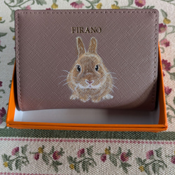 R-785 手描き うさぎの2つ折り財布です 二つ折り財布 CECIL 通販 20055483｜Creema(クリーマ)
