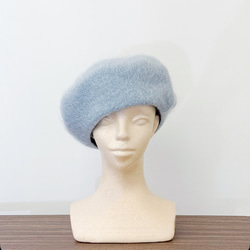 新作‼️カタチにこだわるベレー帽 人気モフモフシリーズ 水色 ベレー帽・ハンチング CHANDY 通販 20193297｜Creema(クリーマ)