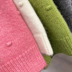 綿 ドット ニット セーター レディース 秋冬 可愛い 甘い クルーネック ブラウス Lagom 通販 20194607｜Creema(クリーマ)