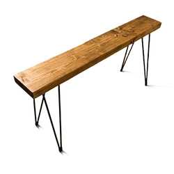 SPF材2×6 アイアンレッグの木製スタンドラック コンソールテーブル/MIKU-KOBO 椅子（チェアー）・スツール miku-kobo ...