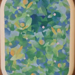 みにみにアート 抽象画 植物モチーフ 額縁付き 絵画 あらきち 通販 20203024｜Creema(クリーマ)