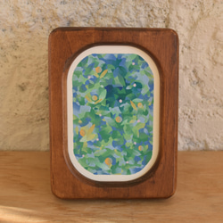 みにみにアート 抽象画 植物モチーフ 額縁付き 絵画 あらきち 通販 20203024｜Creema(クリーマ)