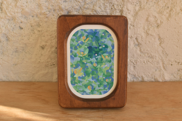 みにみにアート 抽象画 植物モチーフ 額縁付き 絵画 あらきち 通販 20203024｜Creema(クリーマ)