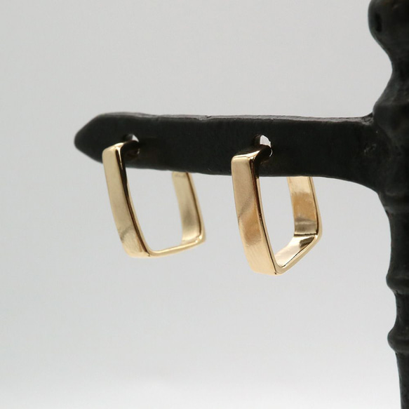 kpierce-065-gold スクエアピアス完成品 3.5×14.5mm(薄金メッキ・ニッケルフリー)1ペア ピアス（その他） ジュリアン ...
