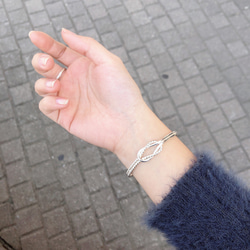 【ハンドメイドカスタムシルバージュエリー】織り合わせ｜ハンドメイドスターリングシルバー編みブレスレット｜Da Yuan Girl バングル ...