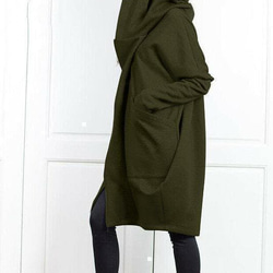 大きいサイズ レディース 秋冬 フード付き コート アウター 新品 パーカーa チュニック ぽちゃCute・割引クーポンは 通販 ...