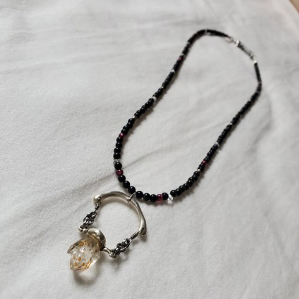 オイル入りタイガーアイクリスタルネックレス | ミネラルネックレス 925スターリングシルバーネックレス ギフト交換 誕生日プレ チョーカー ...