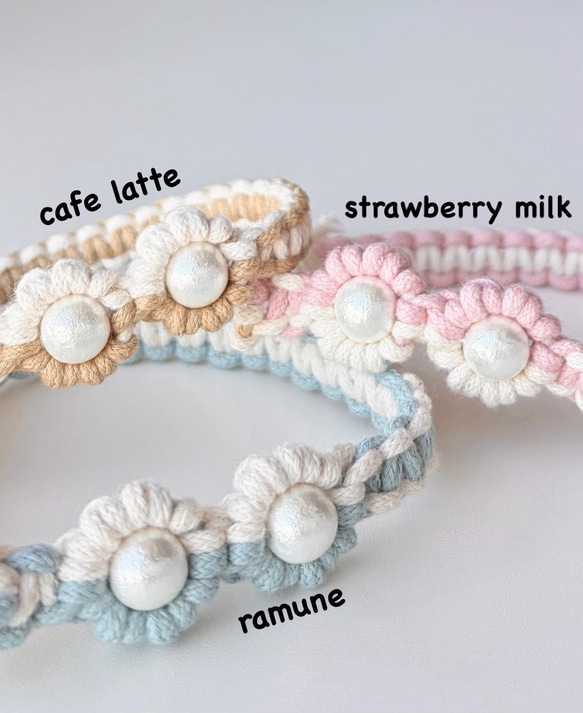 【受注制作】cotton Perl Flower choker【単品】 ペット服・アクセサリー ému【エミュー】 通販 20264540 ...