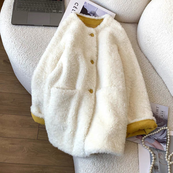 もこもこ、 ボアコート コート KOUTO 通販 20265075｜Creema(クリーマ)