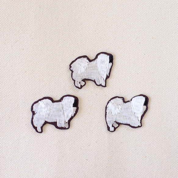 刺繍ワッペン/ ペキニーズ ワッペン・アップリケ affetto.punto 通販 20268194｜Creema(クリーマ)