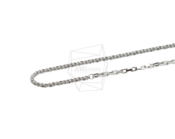 CHN-144-R【1個入り】ダブルレイヤードチェーンネックレス Double Layer Chain Necklace 金具・チェーン ...