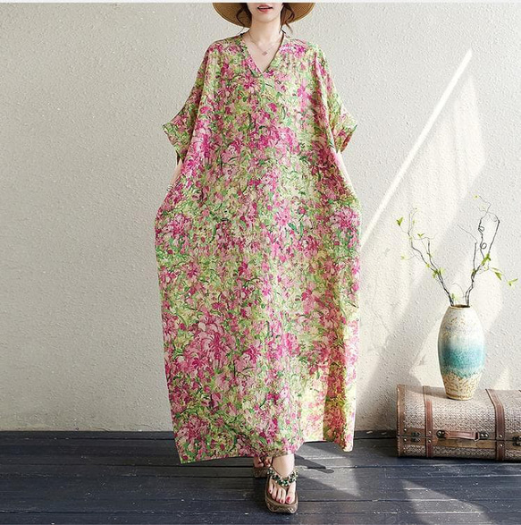 大きいサイズ レディース ロング ワンピース 春夏 秋 新品 半袖 ワンピース ぽちゃCute・割引クーポンは 通販 20278336 ...