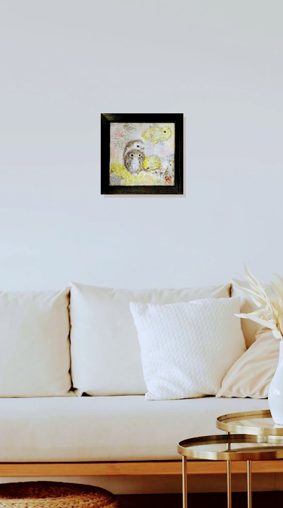 日本画 墨画 可愛い動物 S0号『ひよこの学校 Chick School』 絵画 yuzusumi art 通販 20294515 ...