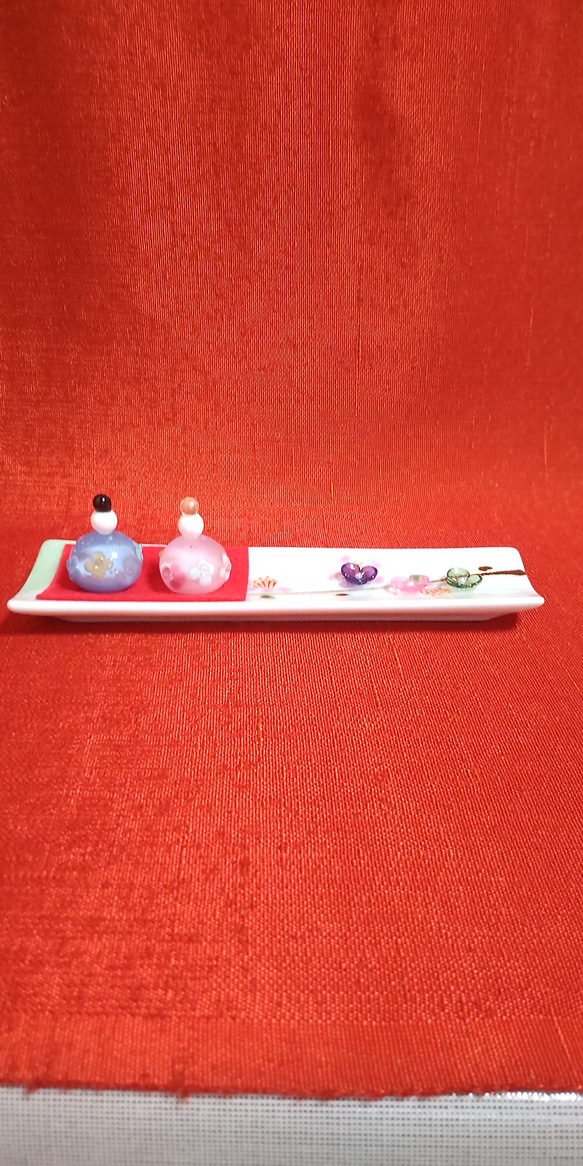 ♙ご予約品♙有田焼スプーンレスト×hinariのガラス雛 ひな人形・雛飾り hinari 通販 20316314｜Creema(クリーマ)