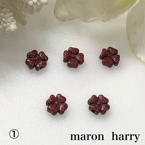 辰砂・四葉クローバー・パーツ•*¨*•.¸¸♬ ブレスレット MARON HARRY 通販 20346211｜Creema(クリーマ ...