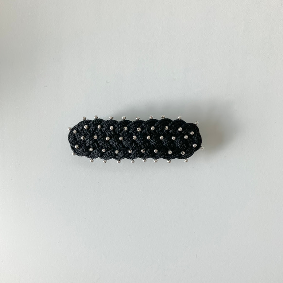 《Cord 10 barrette 【dot】》black 黒 組紐 バレッタ バレッタ Cordy 通販 20357077｜Creema ...