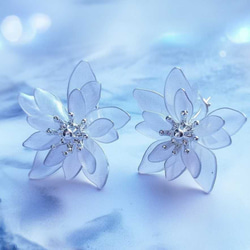 氷華 イヤリング・ノンホールピアス momoiro konpeito 通販 20367072｜Creema(クリーマ)