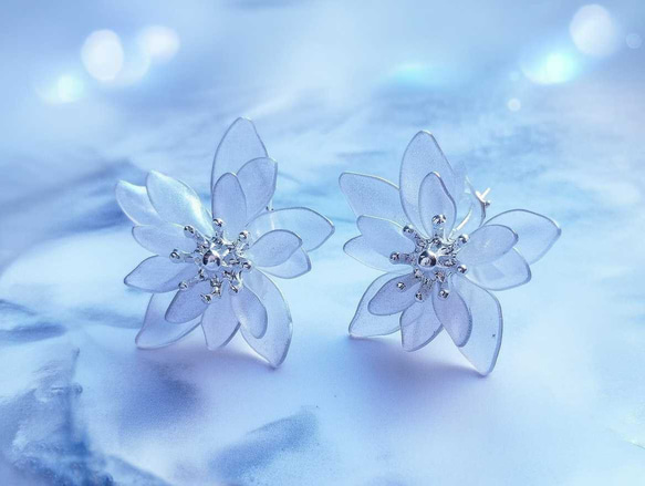 氷華 イヤリング・ノンホールピアス momoiro konpeito 通販 20367072｜Creema(クリーマ)