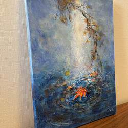 『一葉の詩』 インテリアアート ヒーリングアート アクリル画 原画 一点物 紅葉 絵画 M.0 通販 20382318｜Creema(クリーマ ...