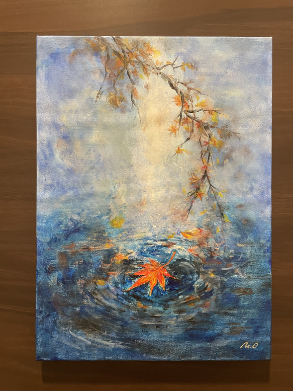 『一葉の詩』 インテリアアート ヒーリングアート アクリル画 原画 一点物 紅葉 絵画 M.0 通販 20382318｜Creema(クリーマ ...