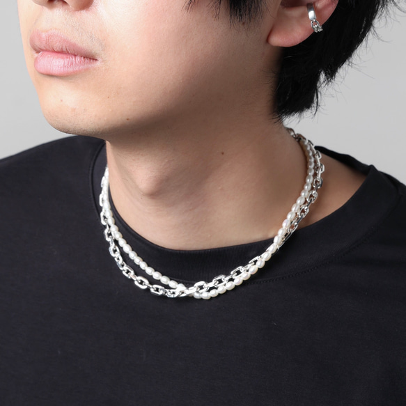 double line necklace 淡水パール シルバー 2連ネックレス ネックレス・ペンダント ty-jewelry 通販 ...
