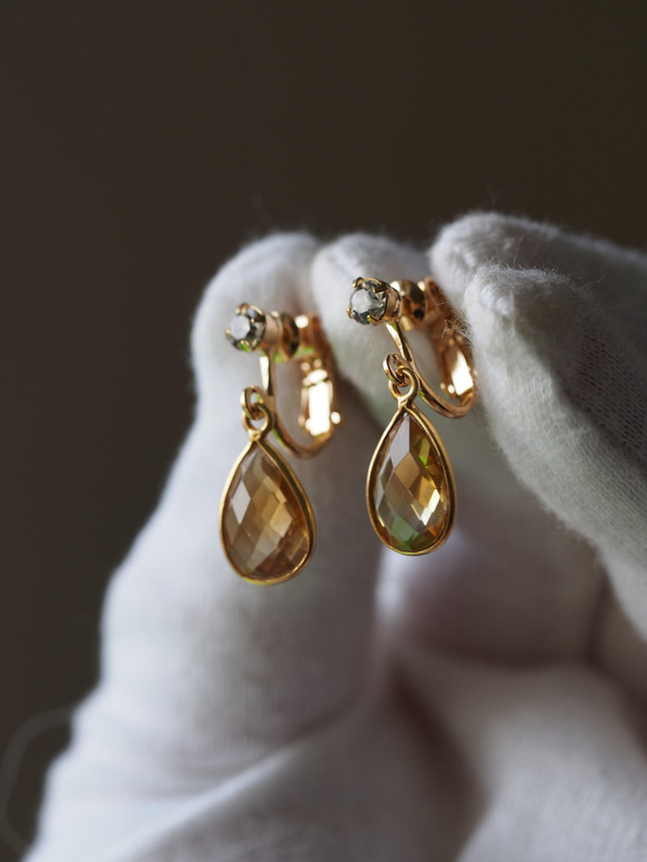 シトリン13 イヤリング イヤリング・ノンホールピアス ケロリン堂 通販 3114297｜Creema(クリーマ)