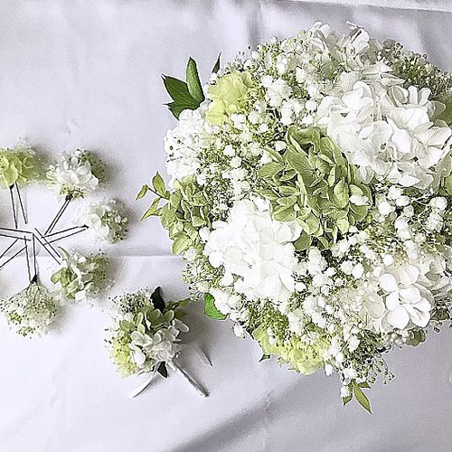 カラーオーダー/かすみ草と紫陽花のブーケ•プリザーブド カラーオーダー/かすみ草と紫陽花のブーケ•プリザーブド