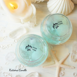 【名入れ＆文字入れ可能】選べる香り / 海のジェルキャンドル ～ ka nalu nani ～ キャンドル・キャンドルホルダー Katsina ...