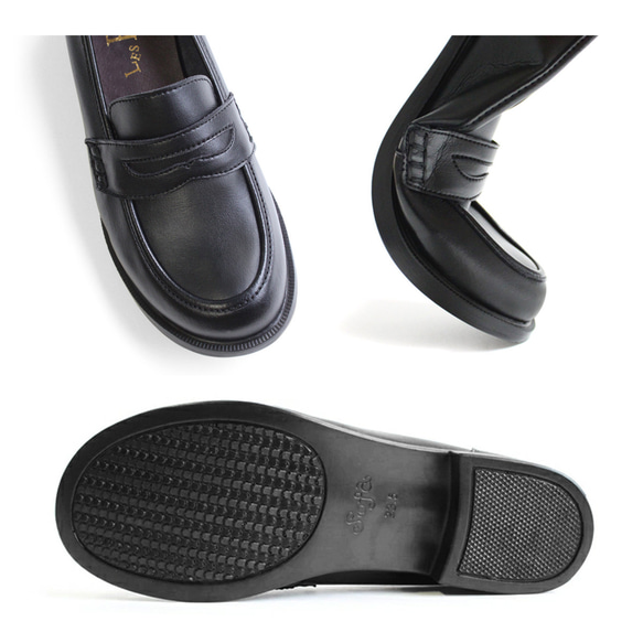 学生さんの足を救う！やわらか～いコインローファー (A6407) 【納期5～14日以内発送】 スリッポン 靴工房 Belle and Sofa ...