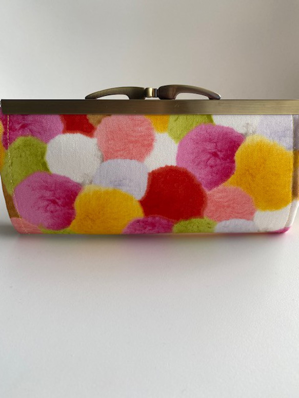 財布 がま口 長財布 ポンポン柄 ポップ キャンディカラー 長財布 ちくわぱん 通販｜Creema(クリーマ) 4646515