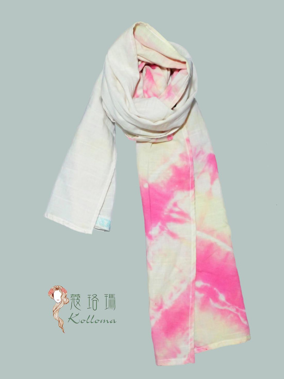 ♔Koroma♘ Ⓓⓔⓢⓘⓖⓝ - レンダリングコットンスカーフ - ピーチイエロー マフラー Kolloma 通販 5279465 ...