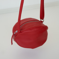 ﾓﾘﾉｶﾞｯｺｳ 上質本革ころんとminiポーチ【肩紐1.7cmタイプ レッド】ご旅行 毎日のポーチに/5292625/ ショルダーバッグ ...