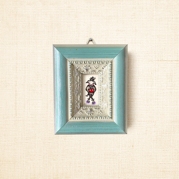ミニ額縁 原画【 愛の配達人 】dog ver. / mini size frame 絵画 小笠原あり 通販 5402438｜Creema(クリーマ)