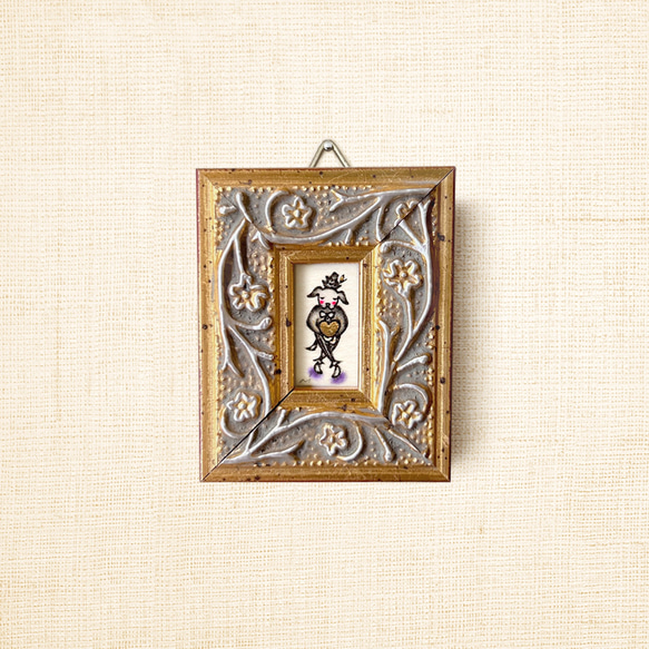ミニ額縁 原画【 愛の配達人 】dog ver. / mini size frame 絵画 小笠原あり 通販 5402438｜Creema ...