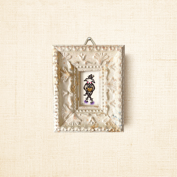 ミニ額縁 原画【 愛の配達人 】dog ver. / mini size frame 絵画 小笠原あり 通販｜Creema(クリーマ) 5402438