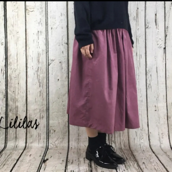 ライラック コーデュロイ ギャザースカート フレアスカート ＊～lililas～＊ 通販｜Creema(クリーマ) 6512494