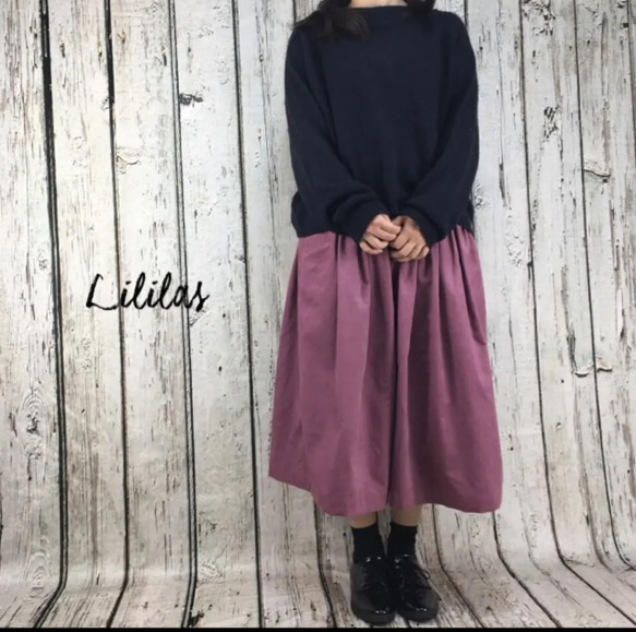 ライラック コーデュロイ ギャザースカート フレアスカート ＊～lililas～＊ 通販 6512494｜Creema(クリーマ)